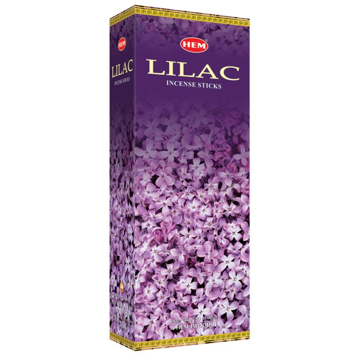 Lilac Incense Sticks, Hex Pack - 6 Boxes of 20 Sticks (120 Sticks)