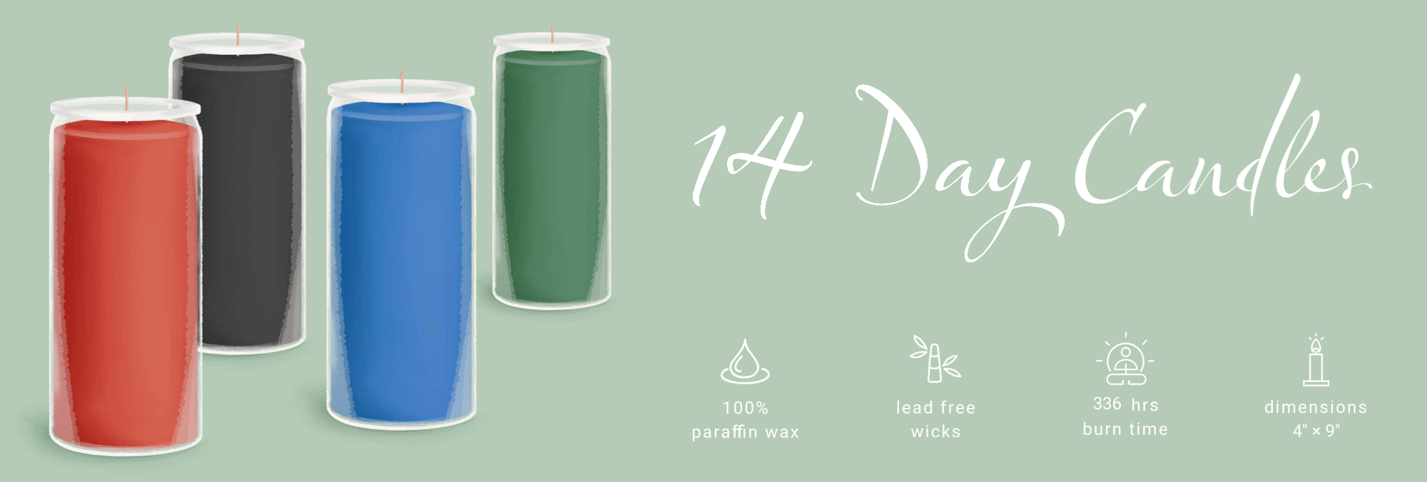 14 Day Candles | Atlanta Candles & Incense
