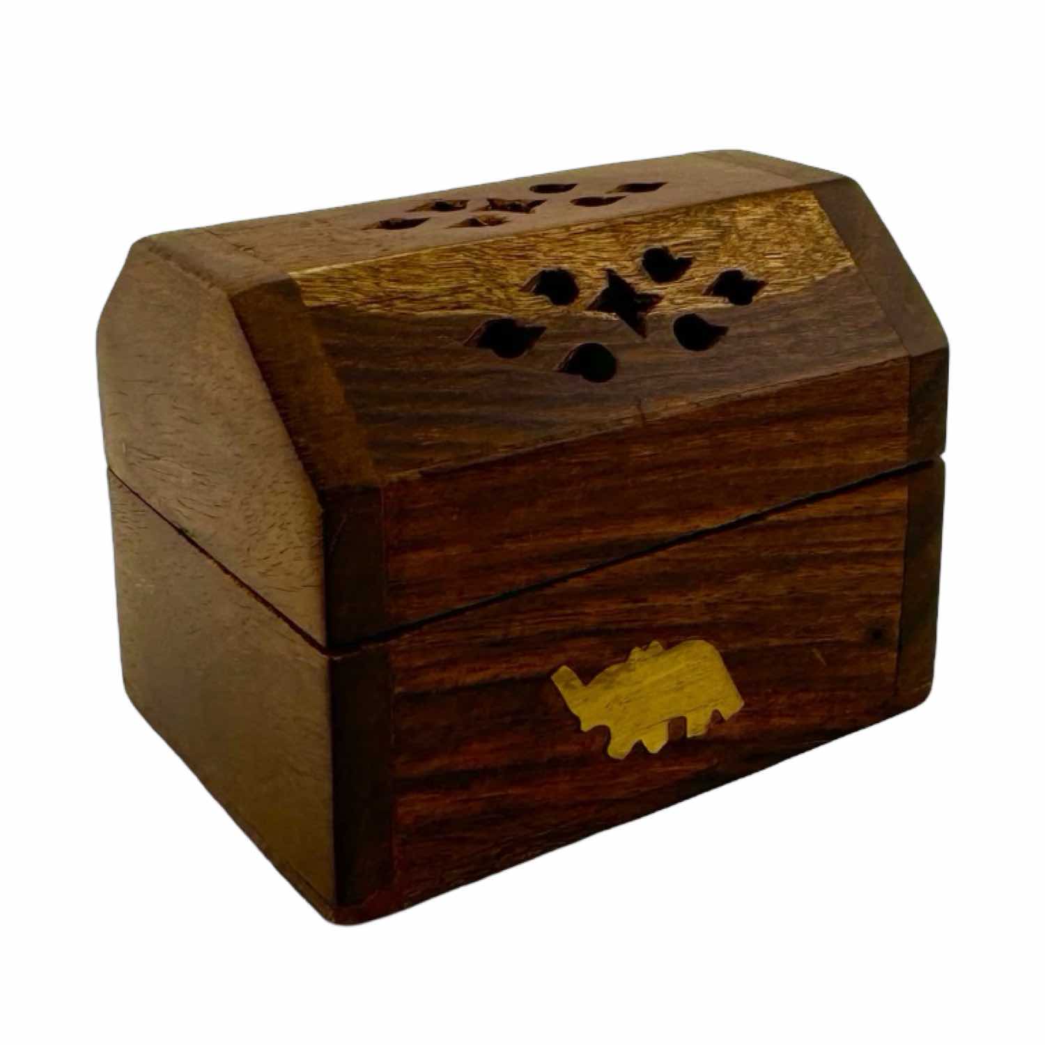 Wood Incense Cone Box - Elephant ( Box of 4 )