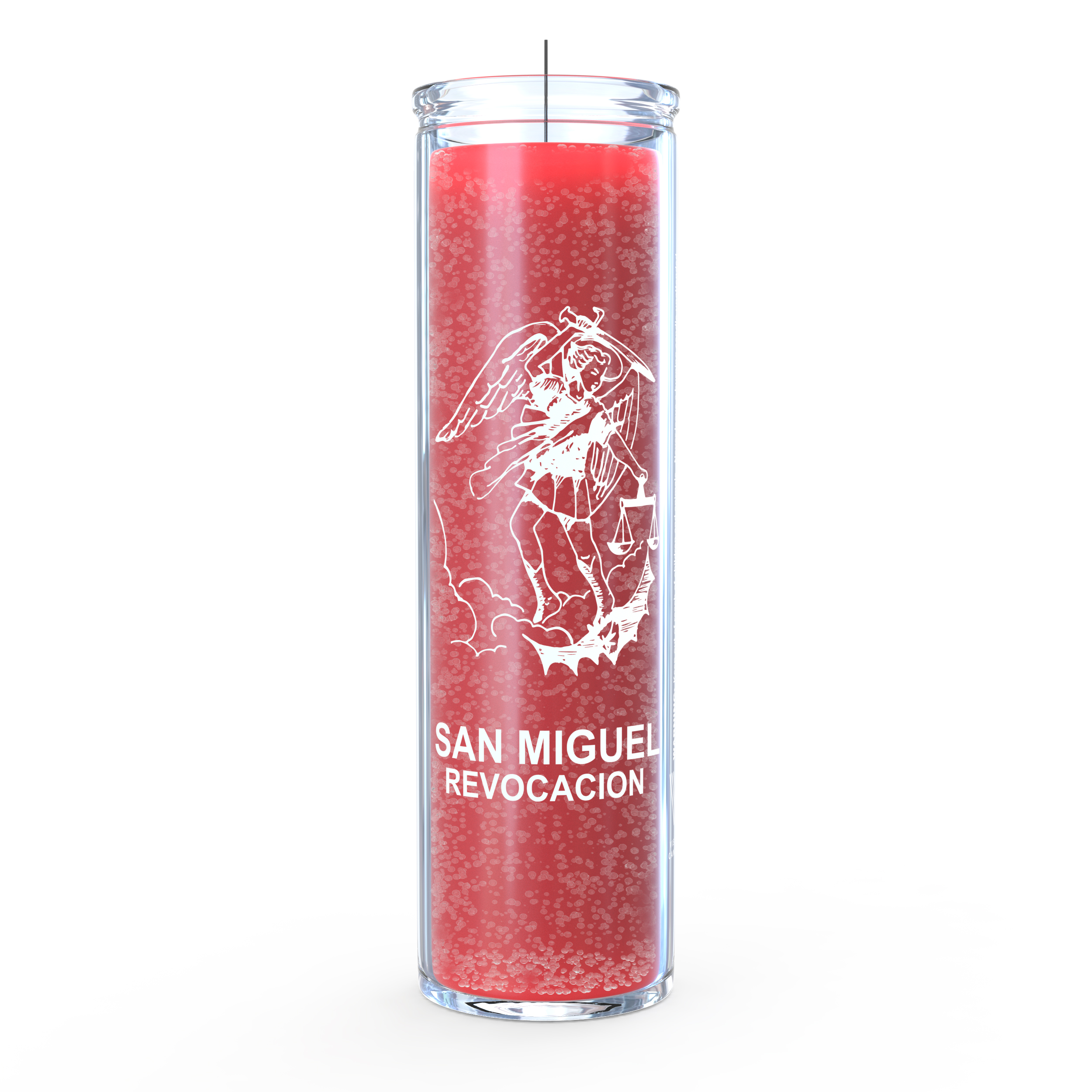St. Michael Revocation 7 Day Candle, Red