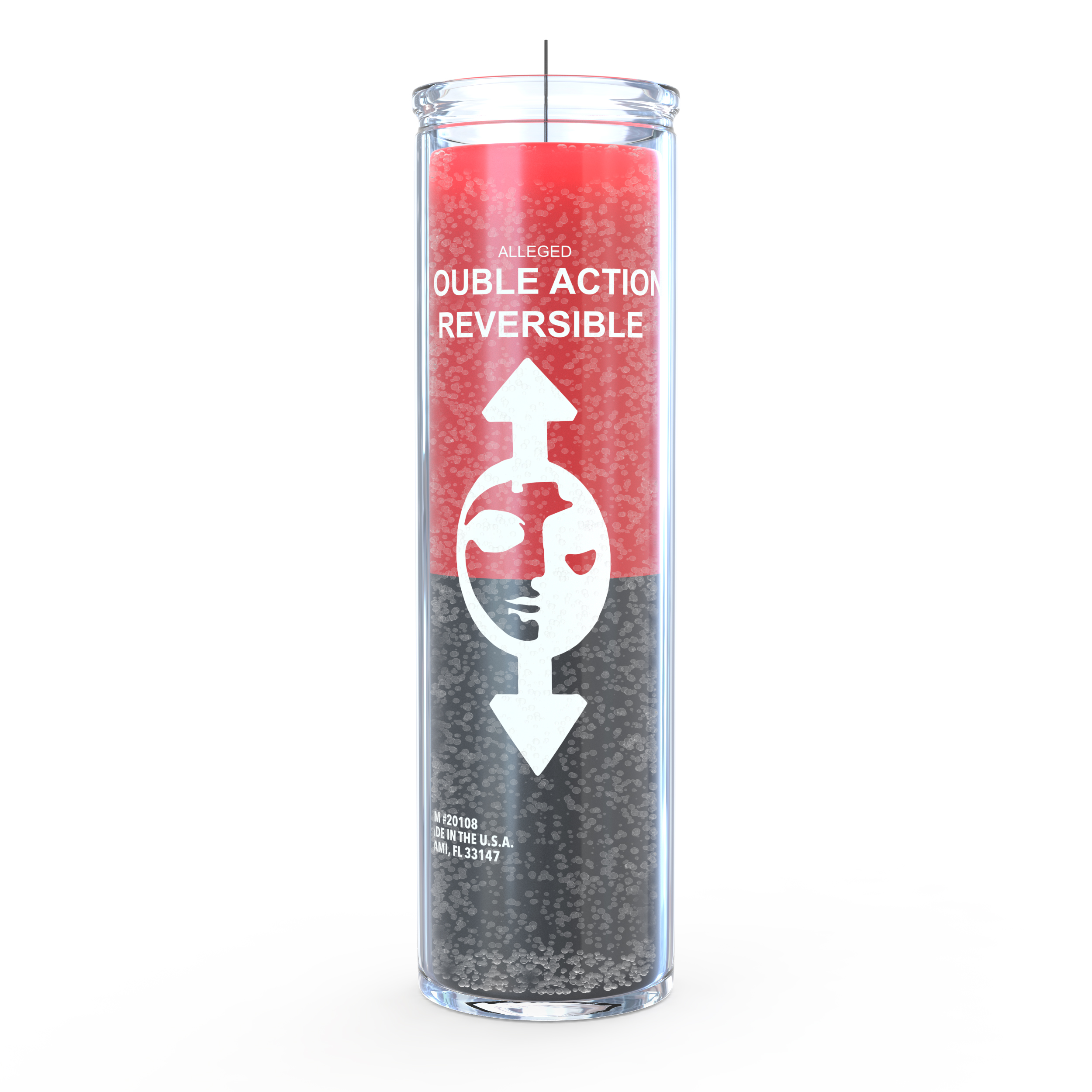 Reversible 7 Day Candle, Red/Black