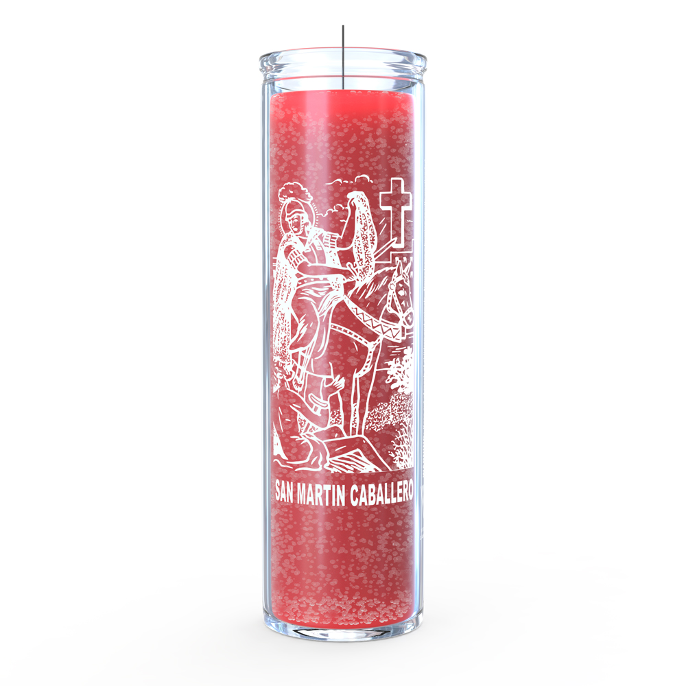St. Martin Caballero 7 Day Candle, Red