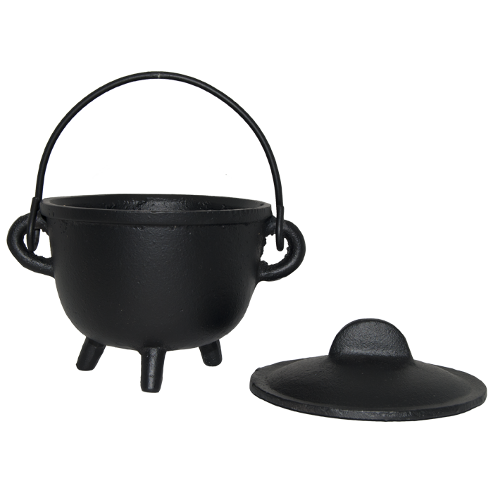 Cast Iron Cauldron w/ Lid 4.5"