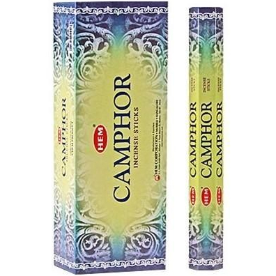 Camphor Incense Sticks, Hex Pack - 6 Boxes of 20 Sticks (120 Sticks)