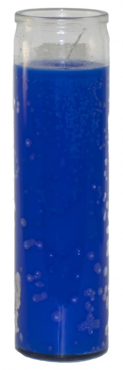 Blue 7 Day Candle