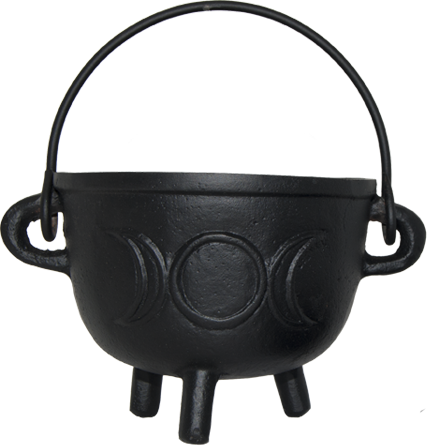 Cast Iron Cauldron 4.5" Triple Moon